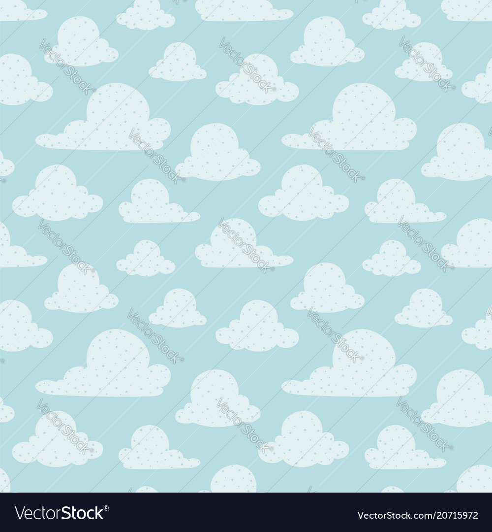 Light blue clouds seamless pattern Royalty Free Vector Image