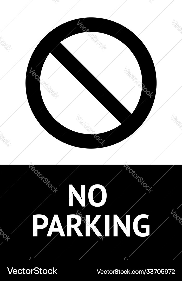 No parking prohibition sign modern label ready Vector Image