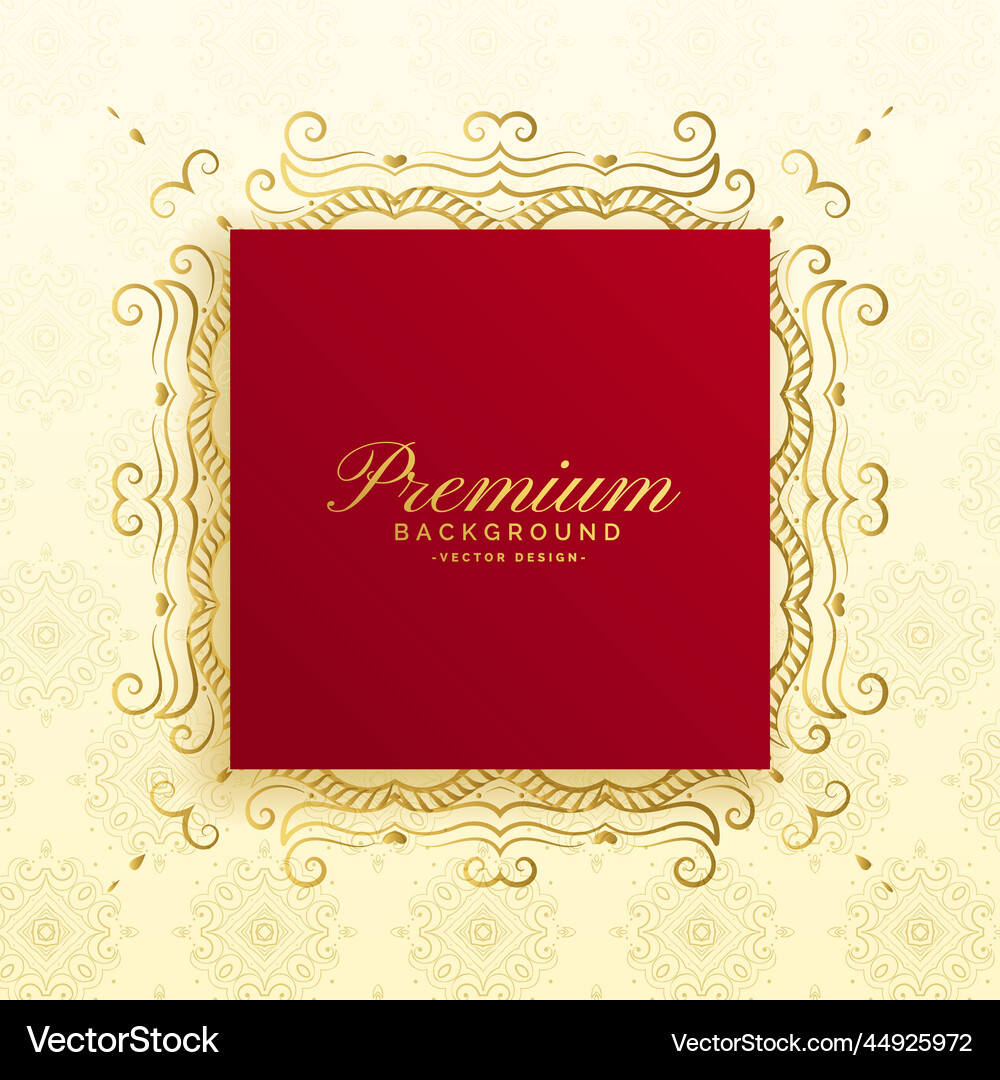 Royal premium luxury background card design Vector Image