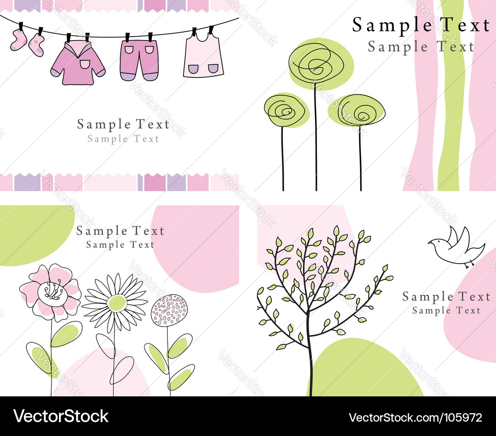Set of greeting cards Royalty Free Vector Image