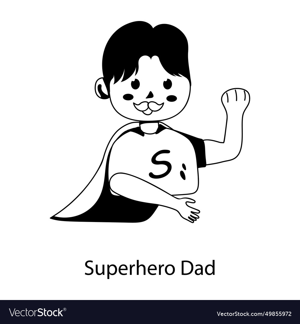 Superhero dad Royalty Free Vector Image - VectorStock