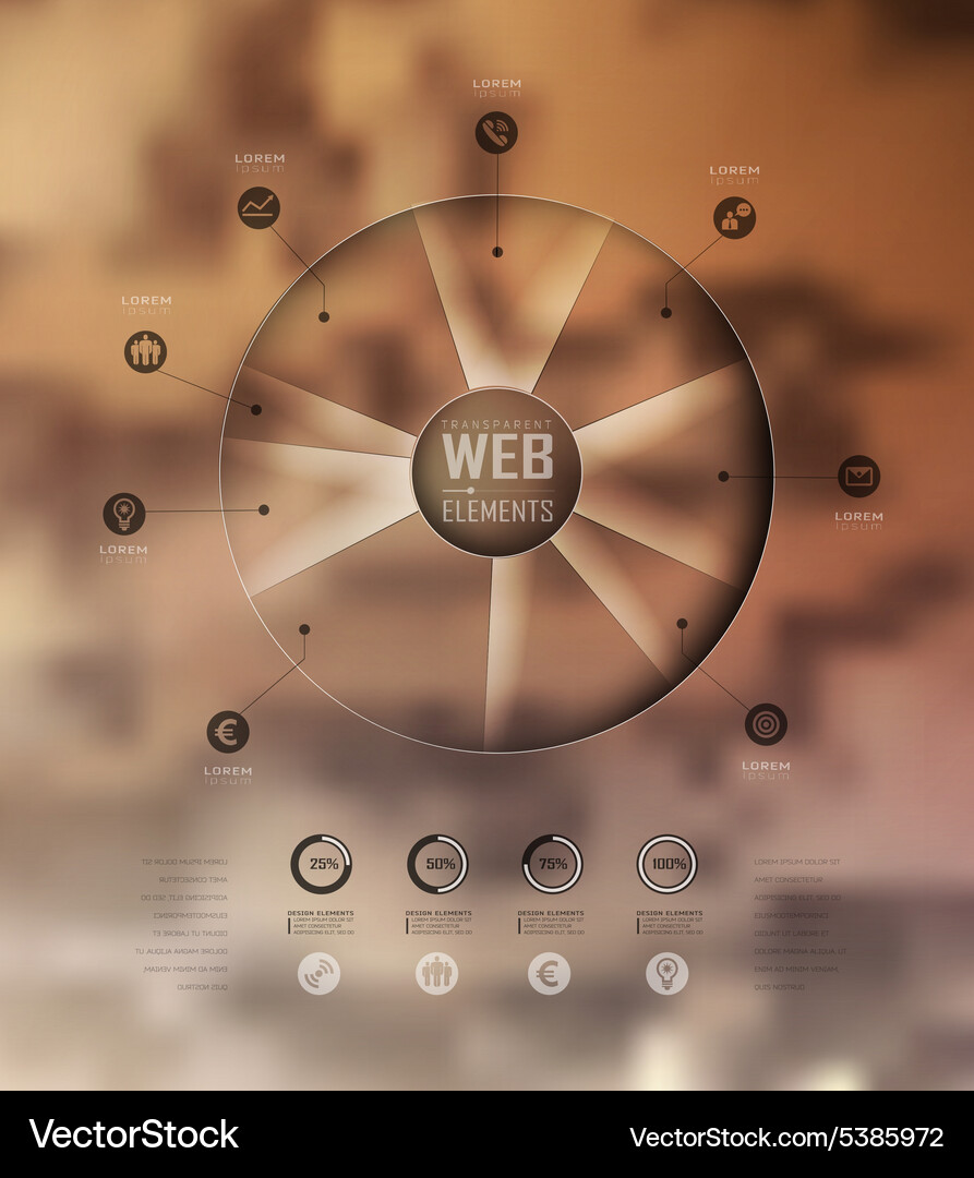 Transparent business infographics shadows options Vector Image