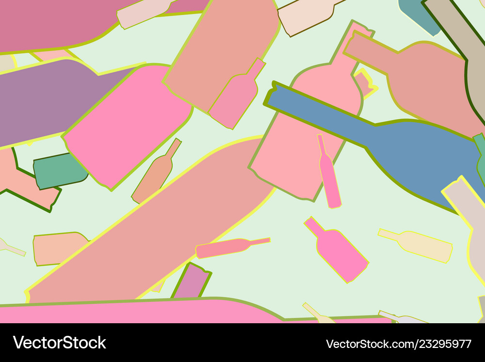Abstract of bottle conceptual messy web canvas Vector Image