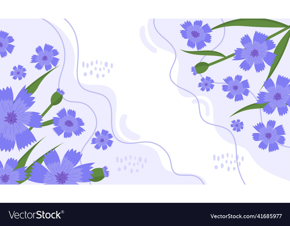 Blue flowers pattern Royalty Free Vector Image
