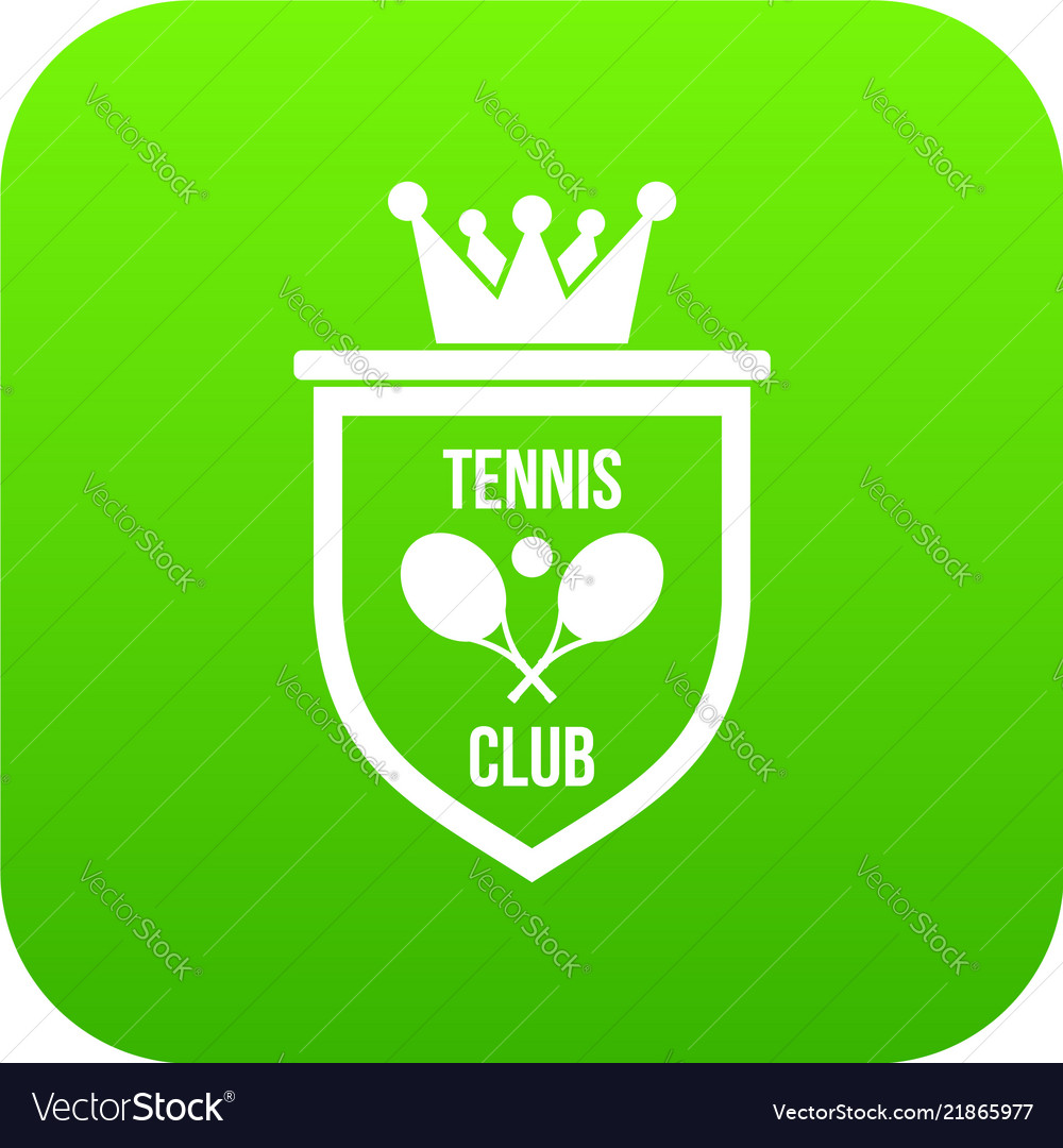 Coat of arms tennis club icon digital green Vector Image Coat of arms tennis club icon digital green Vector Image