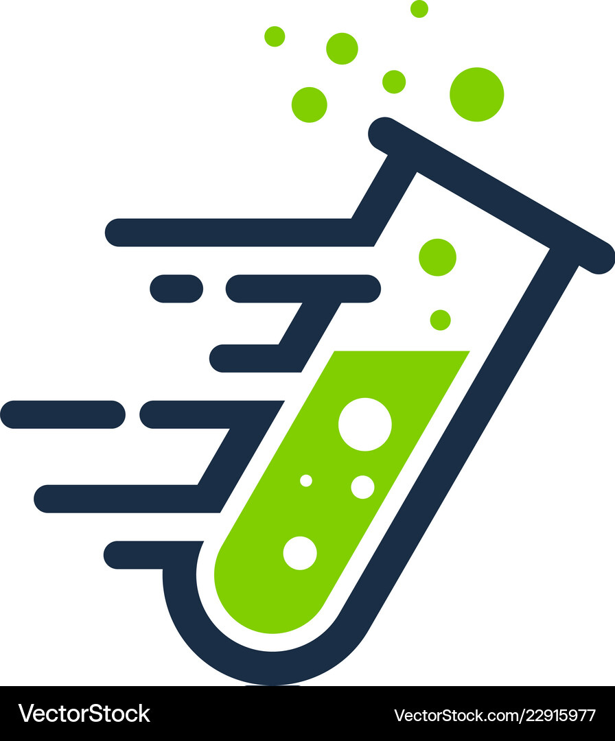 Fast science lab logo icon design Royalty Free Vector Image