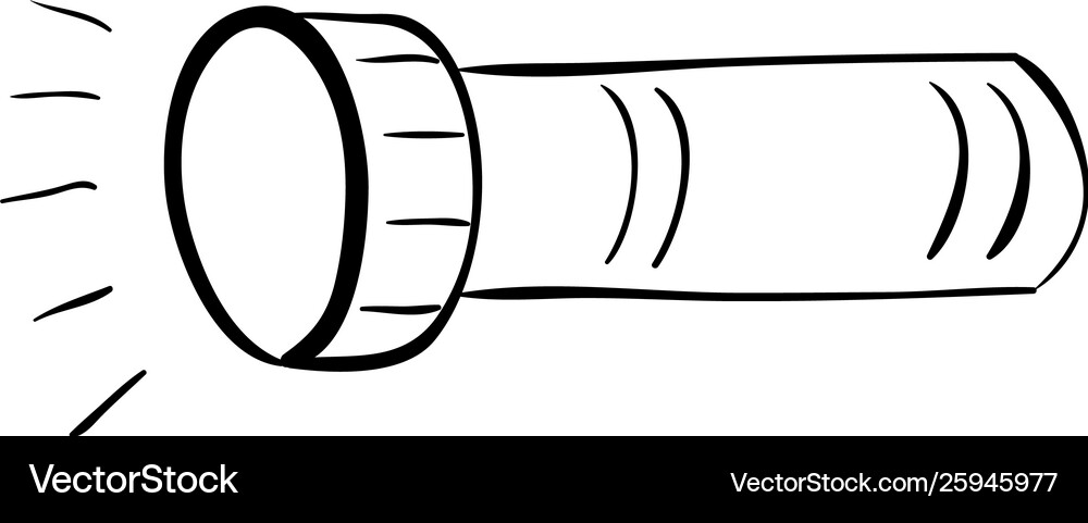 Flashlight flat material design isolated Vector Image