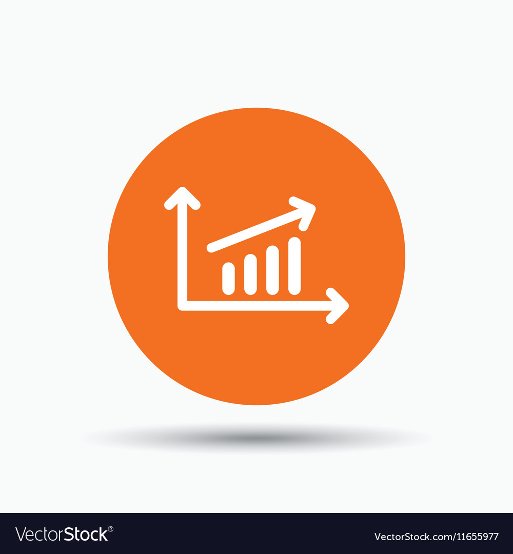 Graph icon business analytics chart sign Vector Image Graph icon business analytics chart sign Vector Image