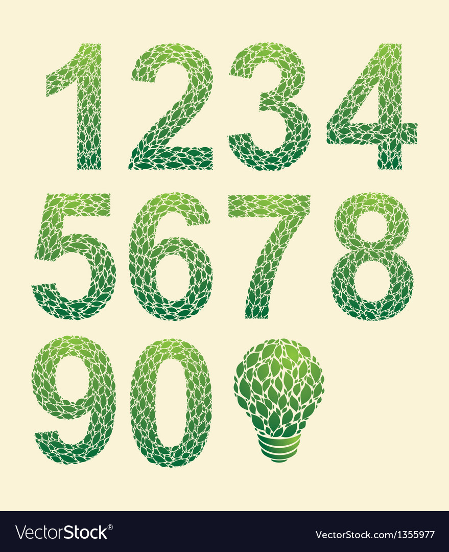 Leaf Number Royalty Free Vector Image - VectorStock