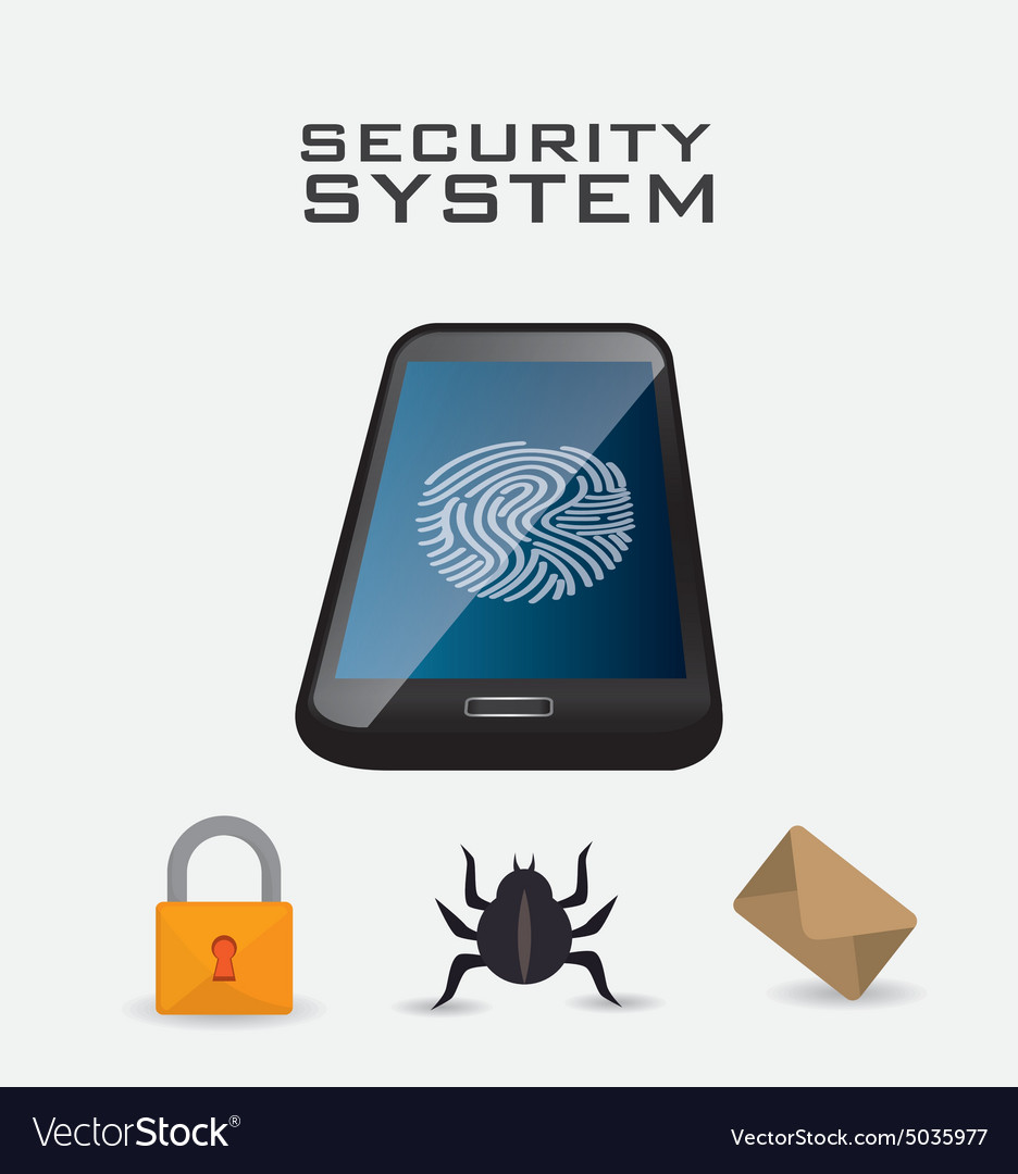 Security system design Royalty Free Vector Image