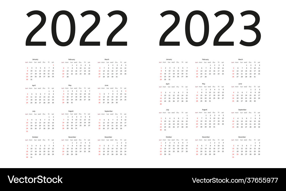 Simple calendar template calendar design in black Vector Image