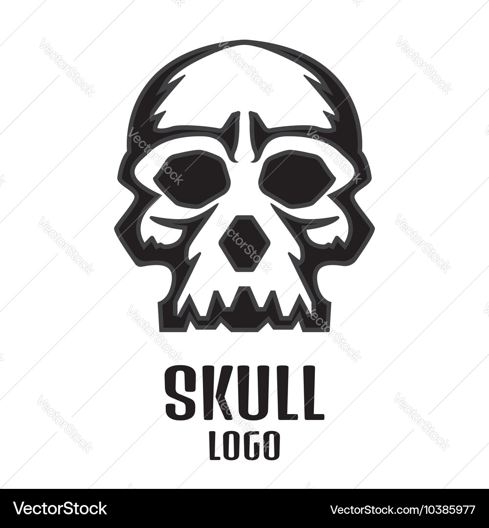 Skull logo human Royalty Free Vector Image - VectorStock