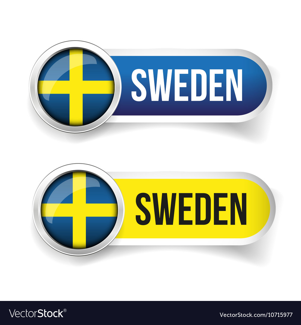 Sweden flag button Royalty Free Vector Image - VectorStock Sweden flag button Royalty Free Vector Image - VectorStock