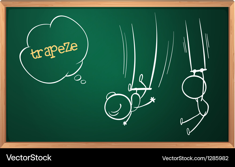 A board with trapeze at the circus show Royalty Free Vector