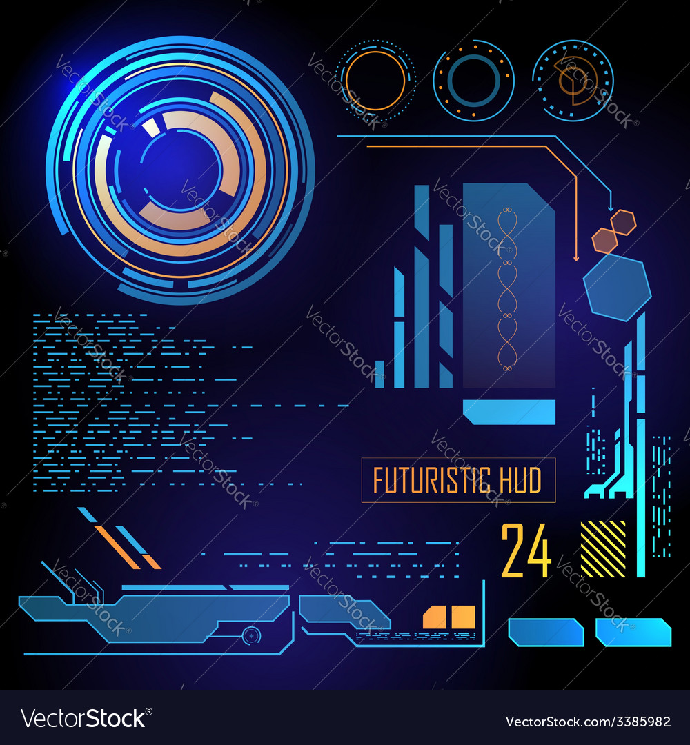 Futuristic user interface HUD Royalty Free Vector Image