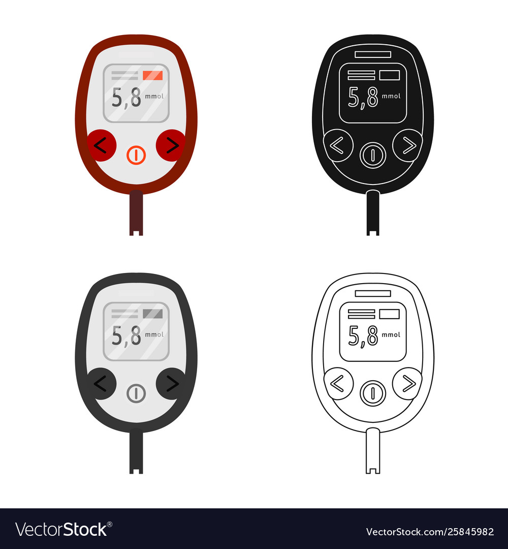 Glucometer and measuring Royalty Free Vector Image