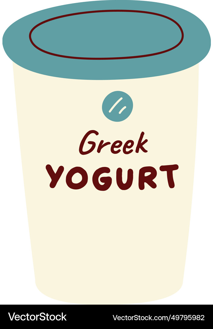 Greek yogurt glass Royalty Free Vector Image - VectorStock