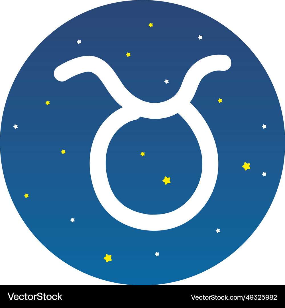 Isolated taurus colored zodiac sign symbol Vector Image