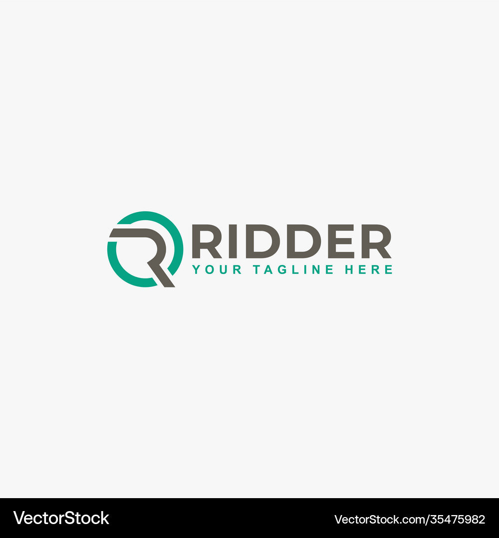 Letter r in circle logo design r monogram Vector Image