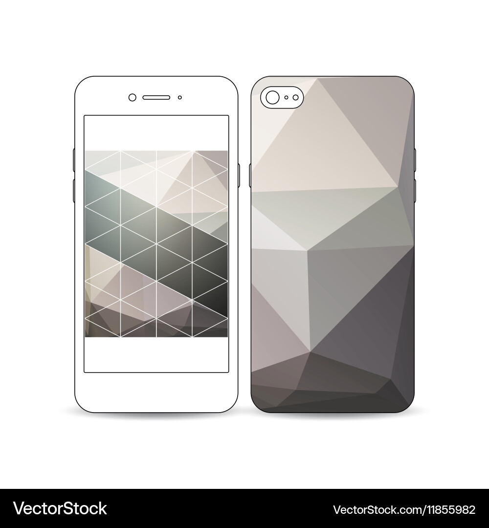 Mobile smartphone with an example of the screen Vector Image