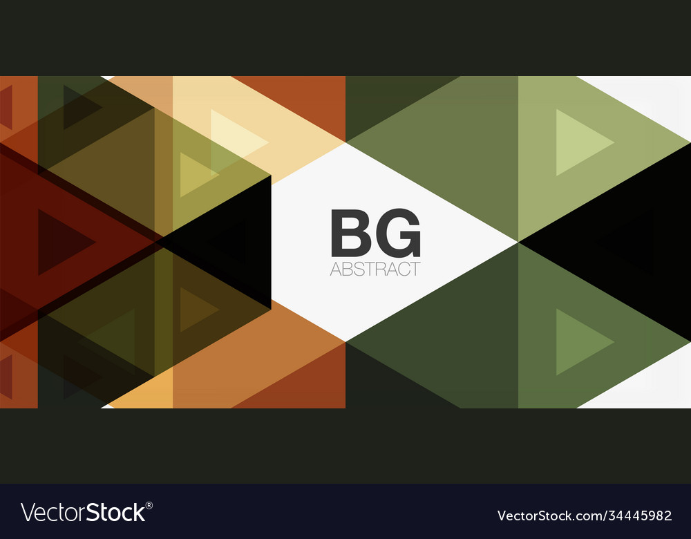 Mosaic Triangle Pattern Abstract Background Vector Image