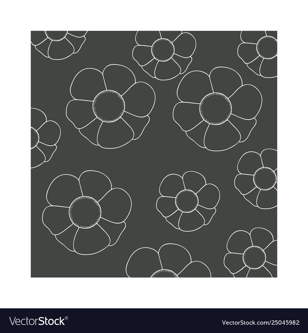 Pattern flowers isolated icon Royalty Free Vector Image