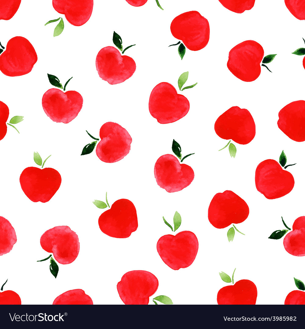 Pattern with apples Royalty Free Vector Image - VectorStock
