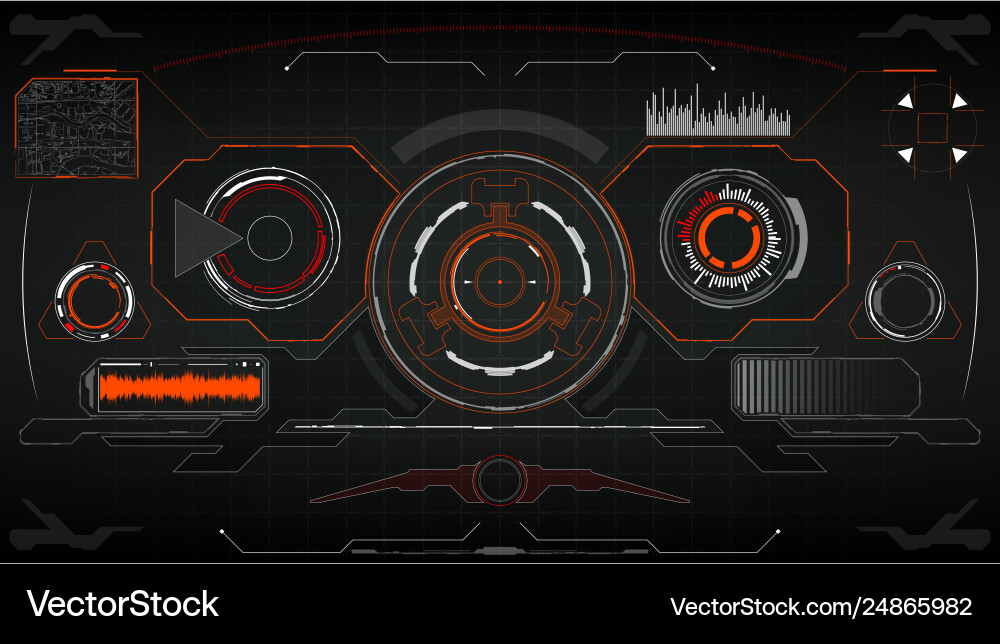 Sci-fi futuristic glowing hud display vitrual Vector Image