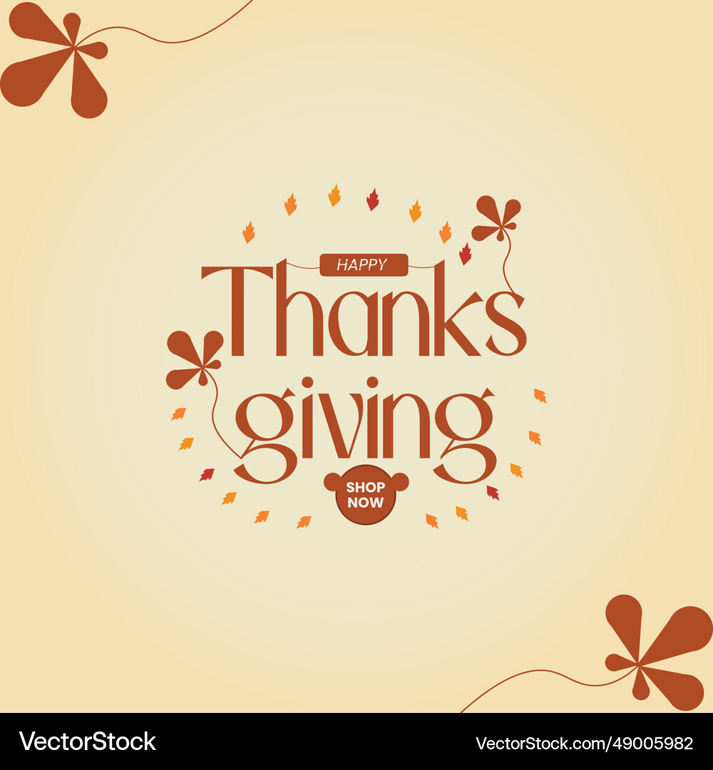 Thanksgiving typography poster Royalty Free Vector Image