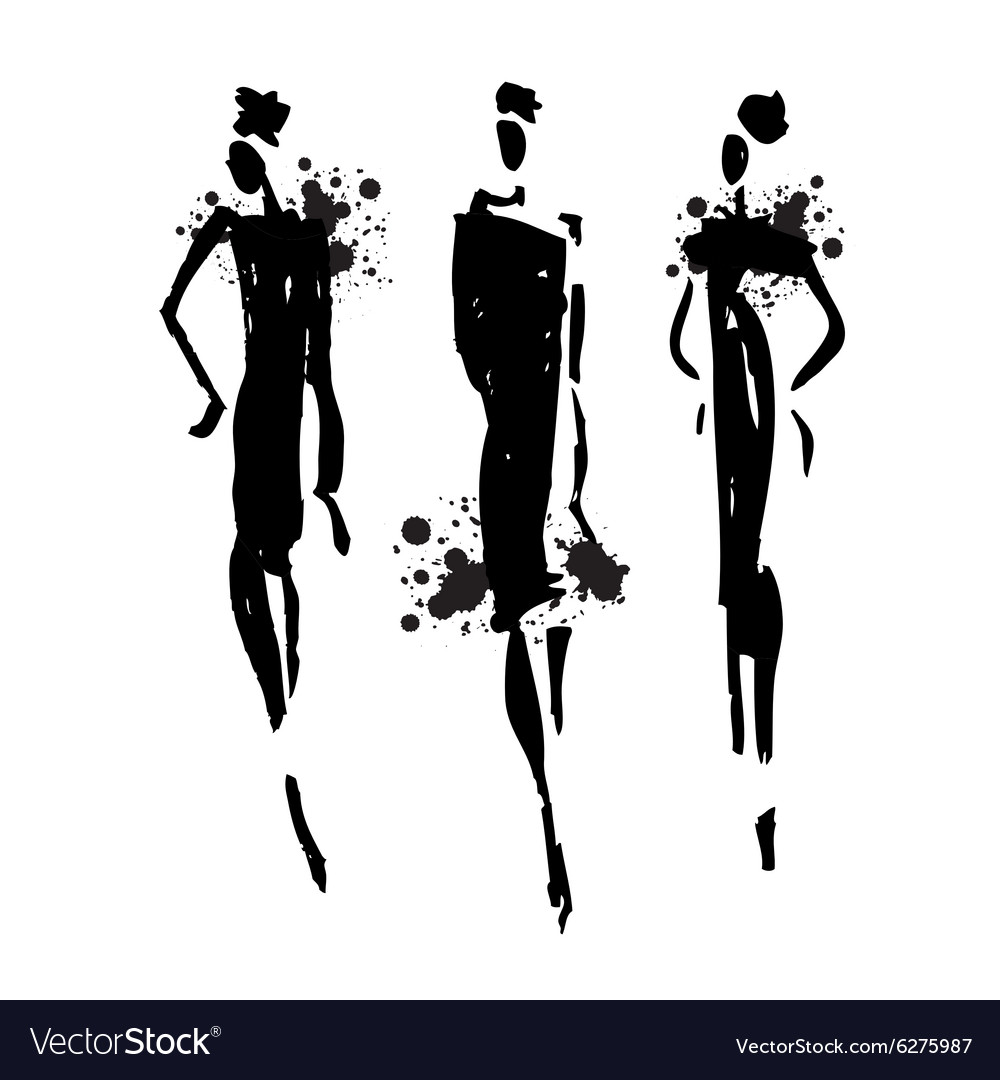 Beautiful Woman Silhouette Royalty Free Vector Image