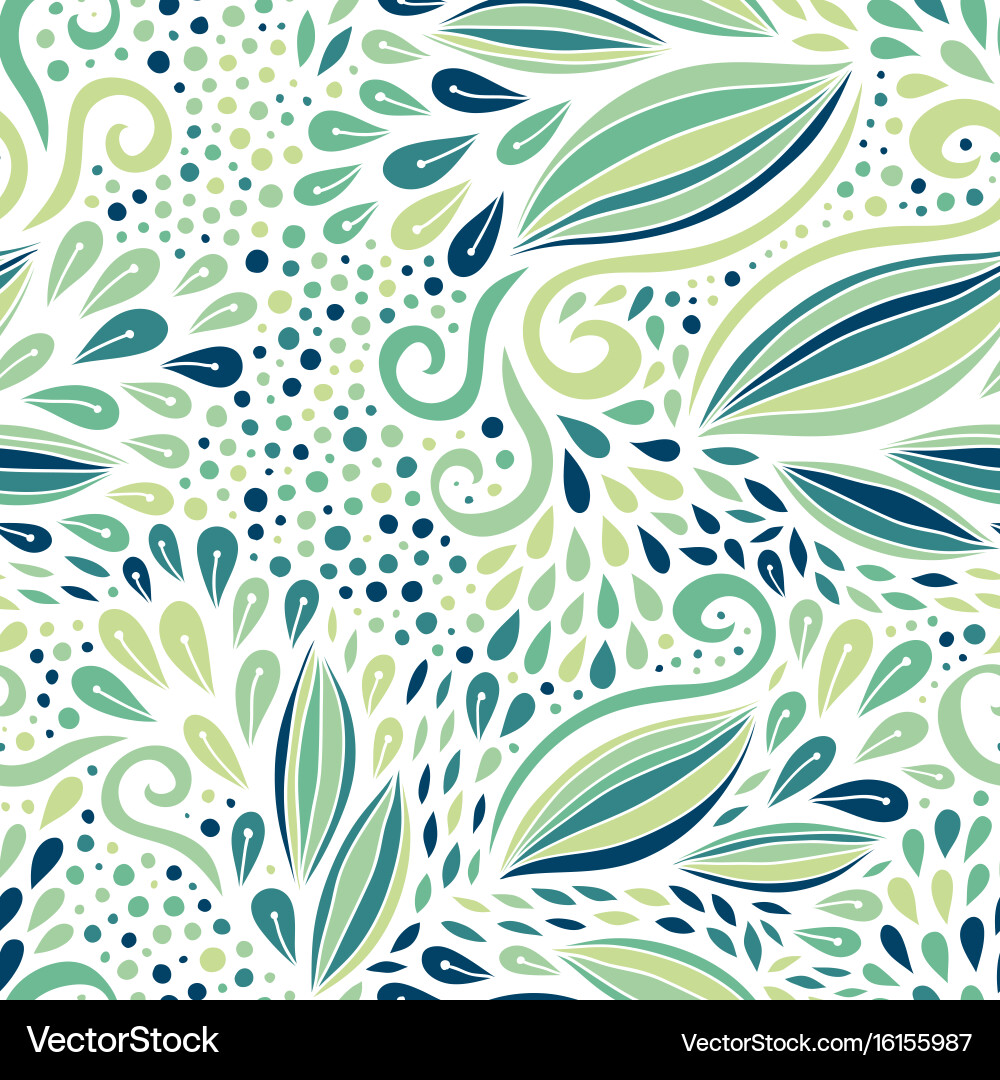 Floral seamless pattern green modern ornament Vector Image