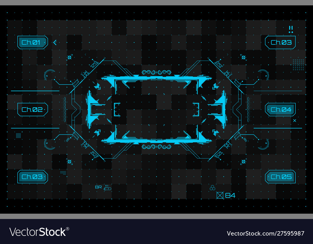 Futuristic graphic user interface Royalty Free Vector Image