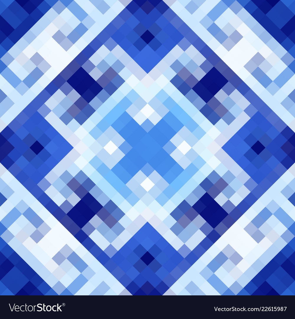 Geometric abstract symmetric pattern in pixel art Vector Image