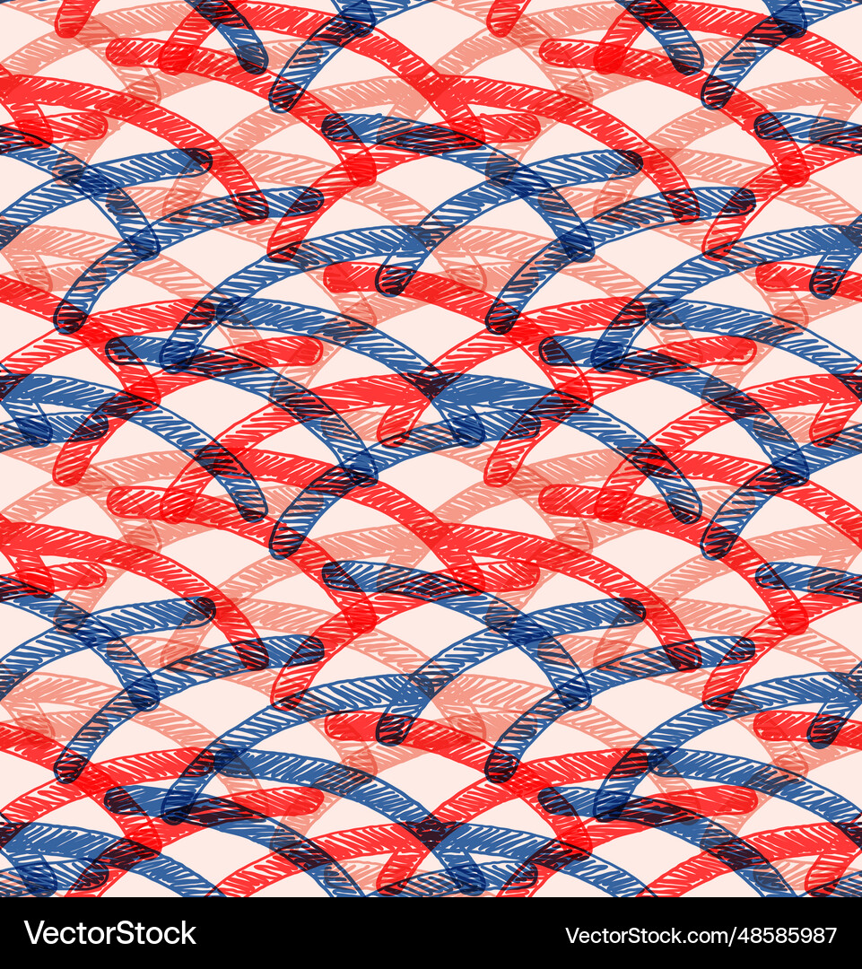 Linear freehand grunge scratched ornament Vector Image