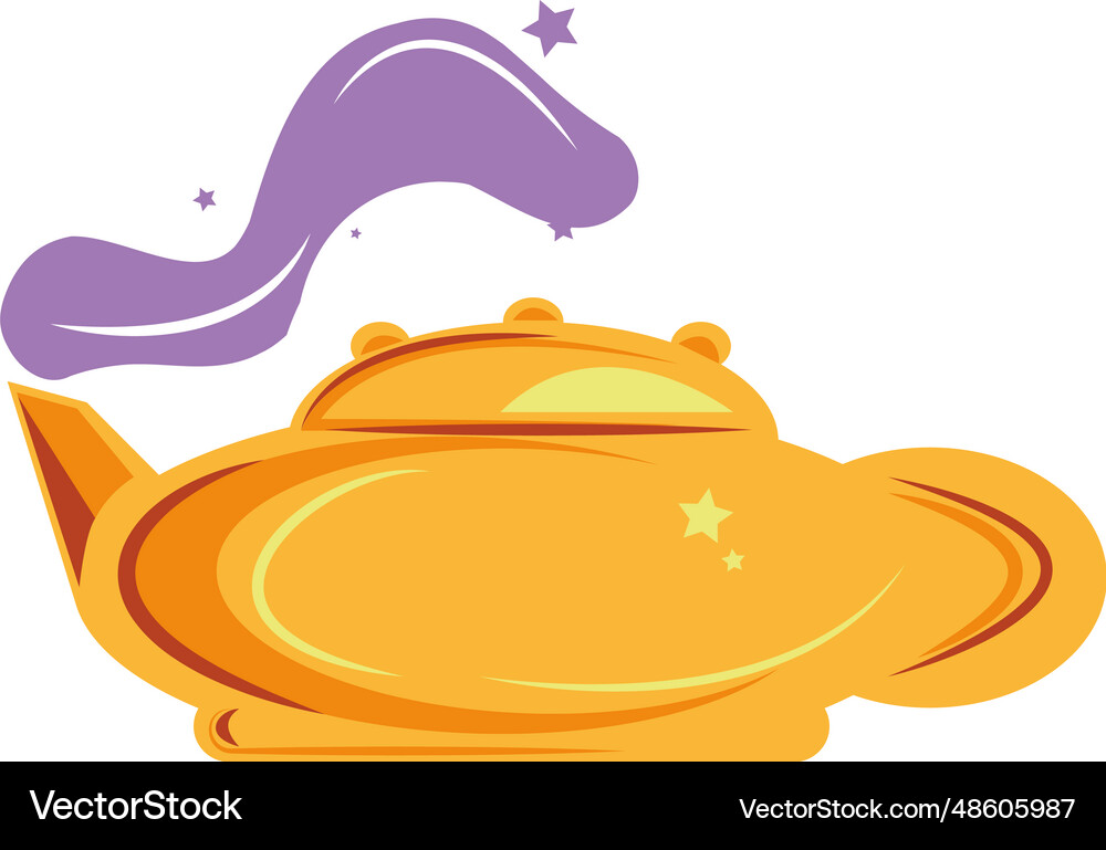 Magic genie lamp mythology icon Royalty Free Vector Image
