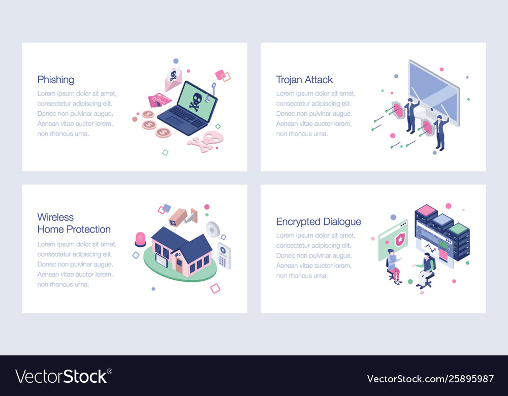 Pack cyber security Royalty Free Vector Image - VectorStock