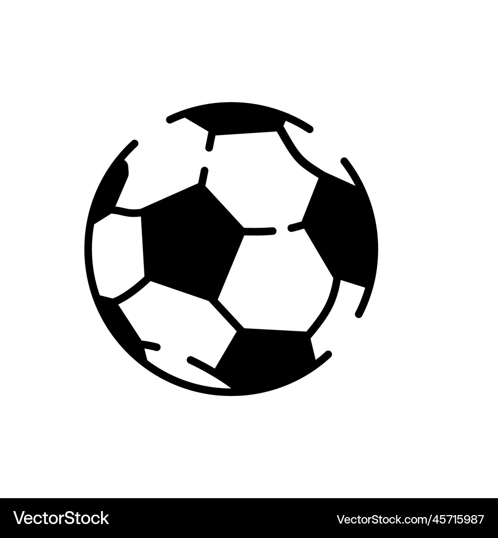 Soccer ball icon or sign Royalty Free Vector Image