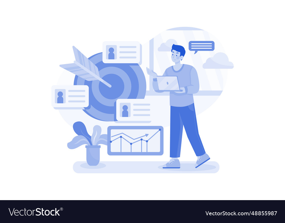 Target audience concept on white background Vector Image