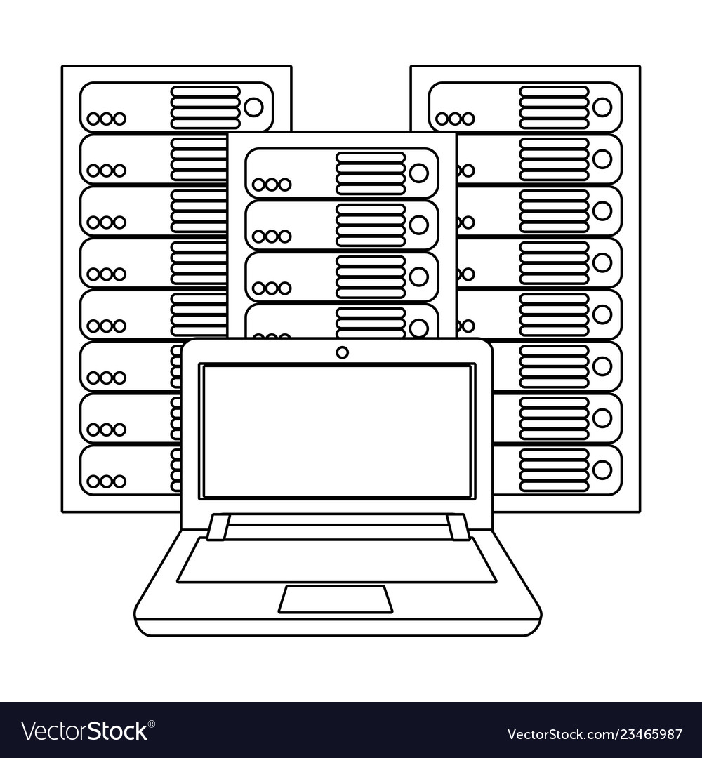 Technology computing cartoon Royalty Free Vector Image
