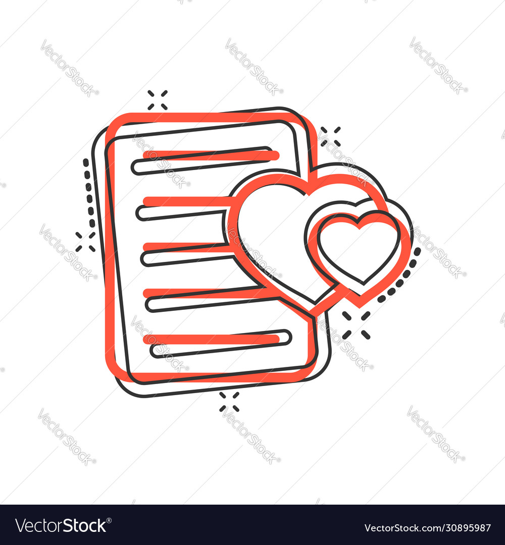 Wishlist icon in comic style like document Vector Image