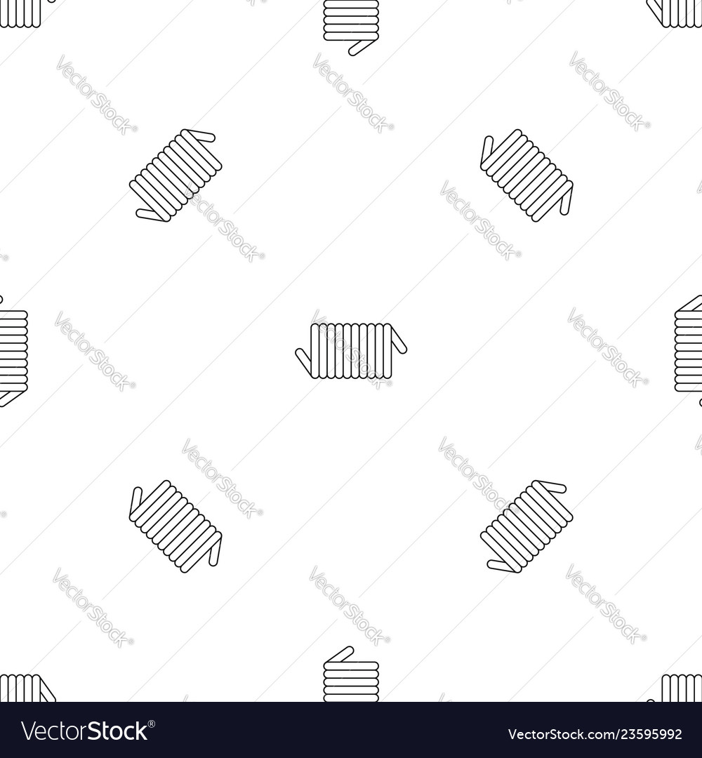 Cord spring coil pattern seamless Royalty Free Vector Image