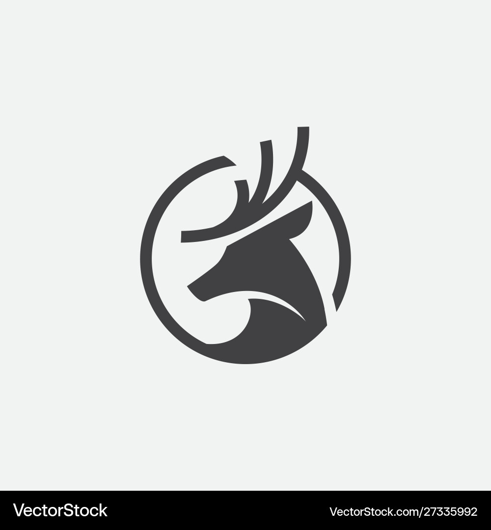 Deer logo icon circular icon Royalty Free Vector Image