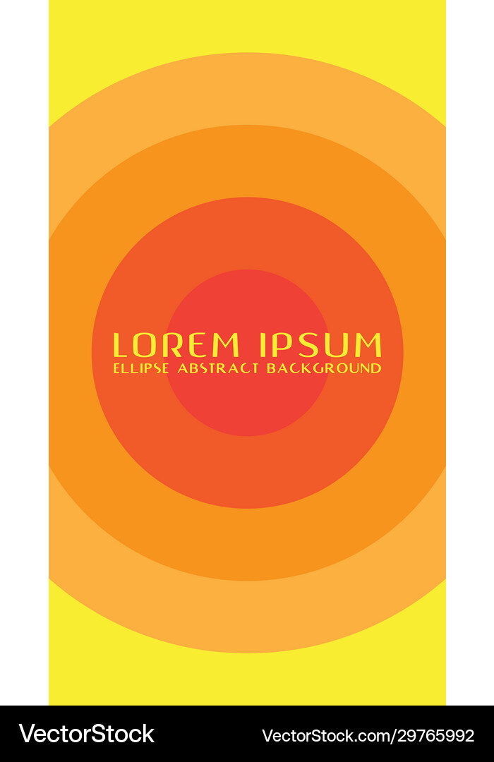 Ellipse abstract background portrait yellow Vector Image