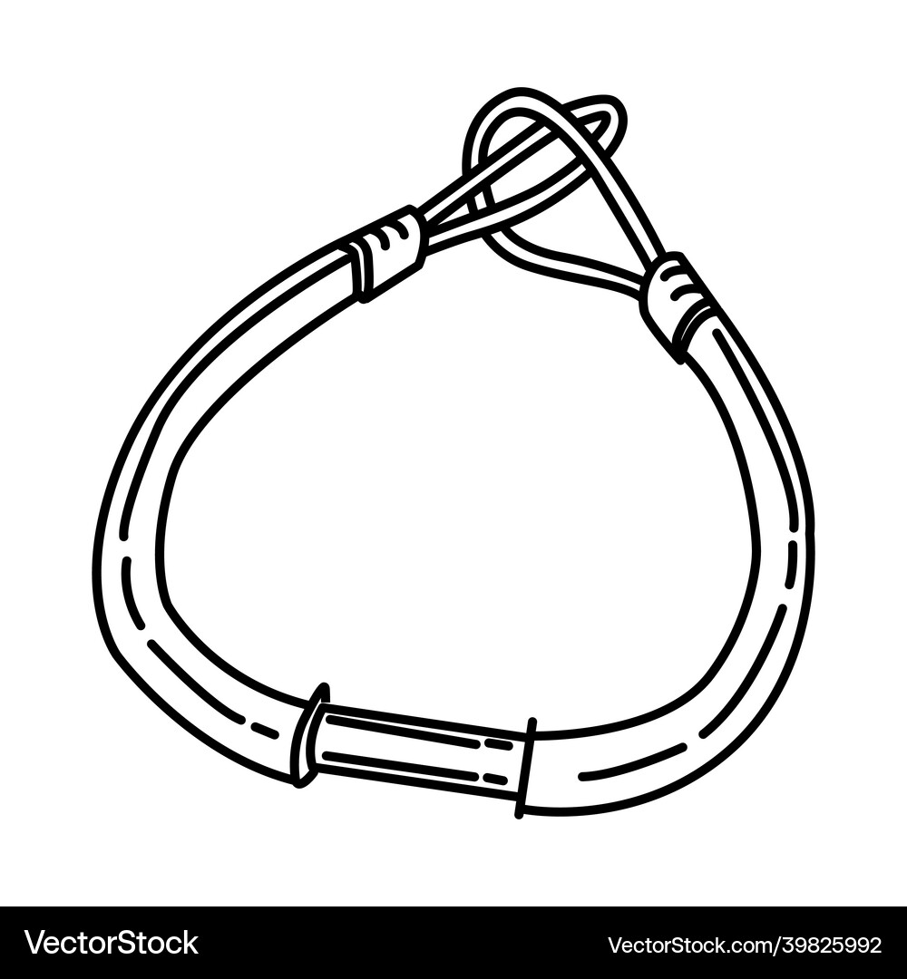 Hose rope icon doodle hand drawn or outline icon Vector Image
