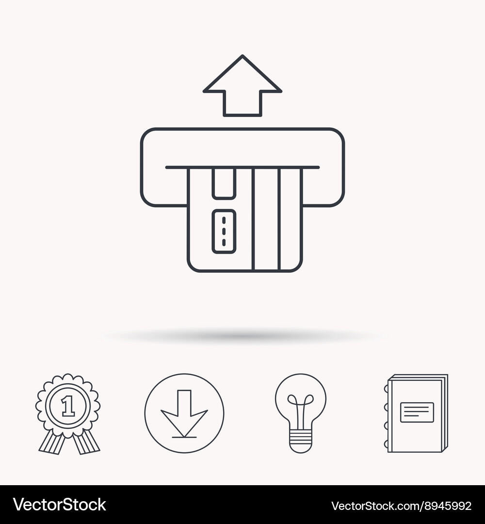 Insert credit card icon shopping sign Royalty Free Vector