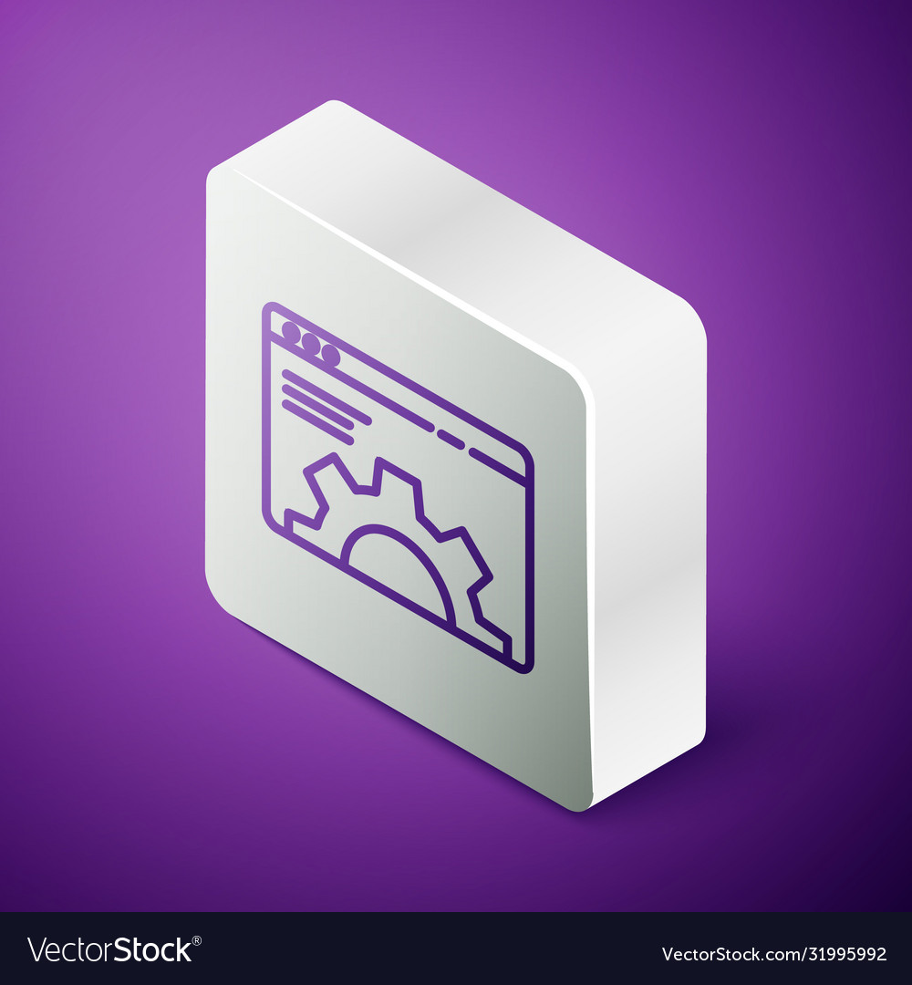 Isometric line browser setting icon isolated Vector Image Isometric line browser setting icon isolated Vector Image