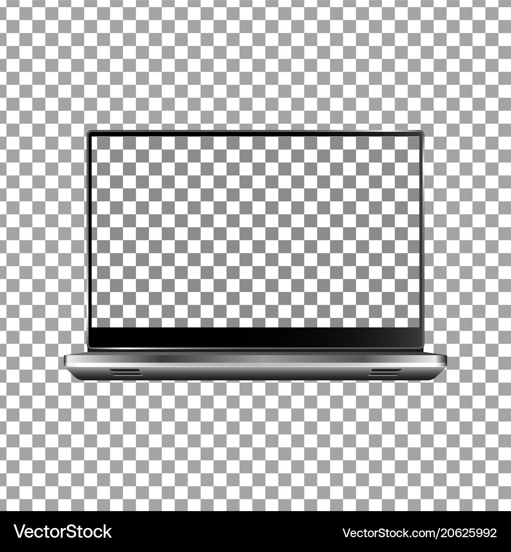 New laptop front and black drawing eps10 Vector Image