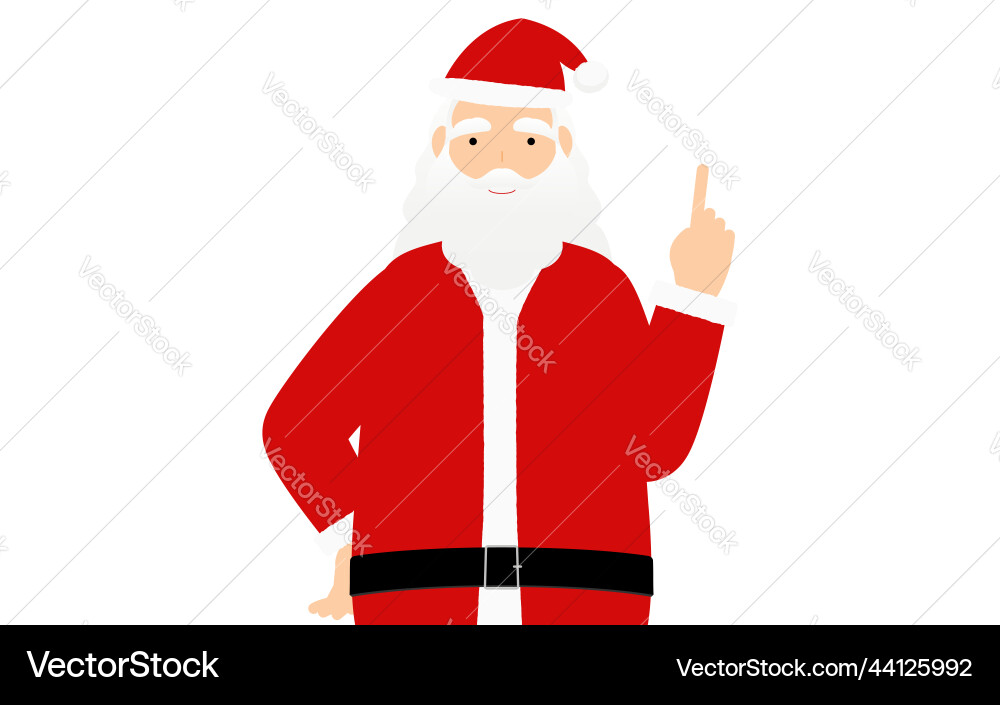 Old man holding up index finger pointing Vector Image