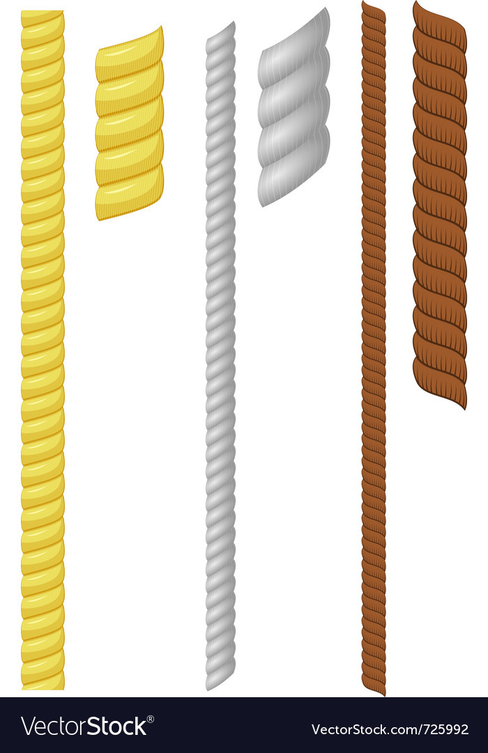 Set rope Royalty Free Vector Image - VectorStock