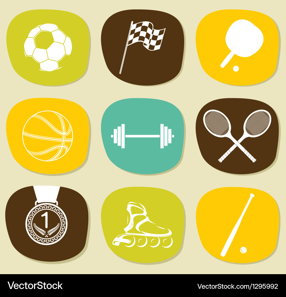 Sports icons set Royalty Free Vector Image - VectorStock